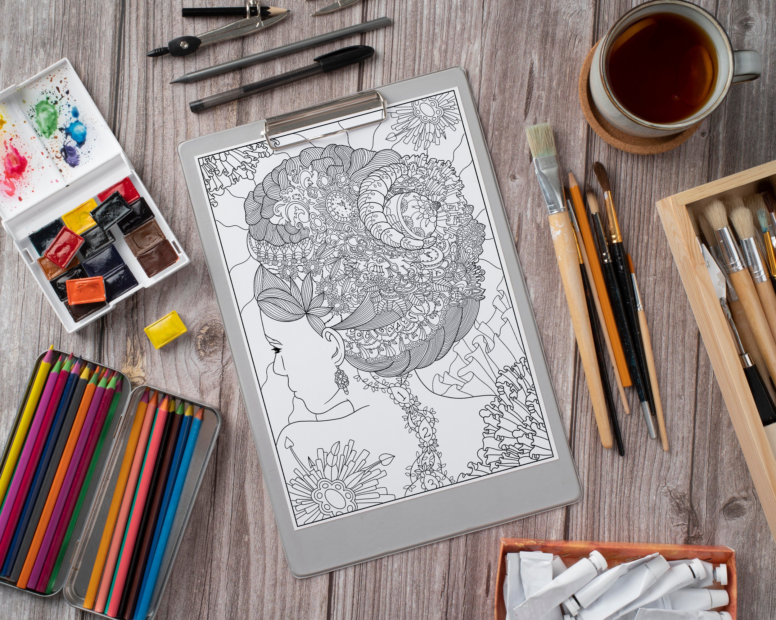 Coloring Page Bundle Printable Coloring for Adults Instant Download ...