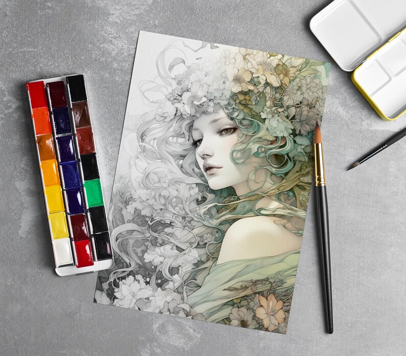 Coloring Page Bundle Printable Coloring Set of 4 for Adults Instant ...