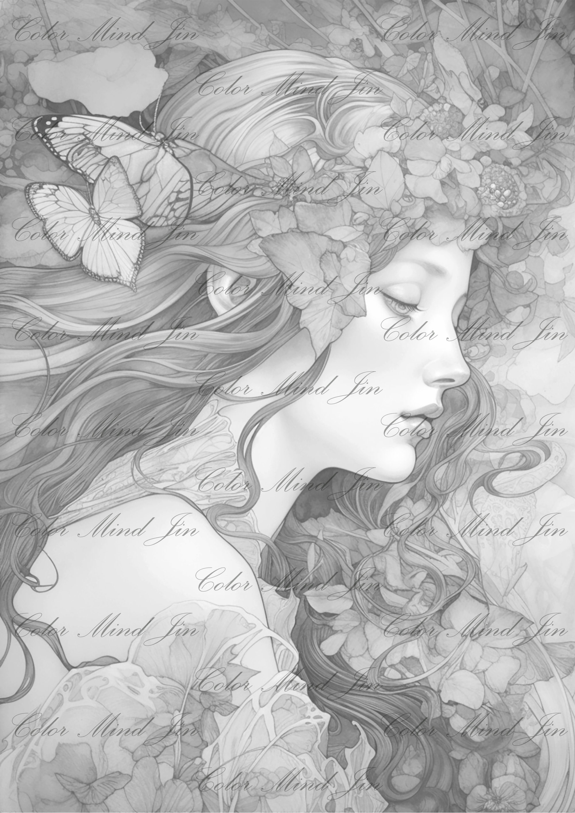 Printable Coloring Page Poster Coloring Book for Adults Instant ...