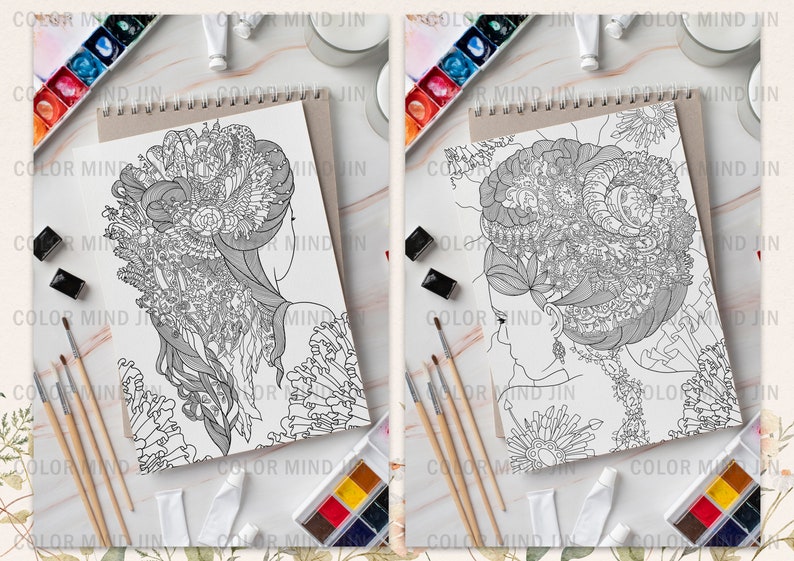 Coloring Page Bundle Printable Coloring for Adults Instant Download ...