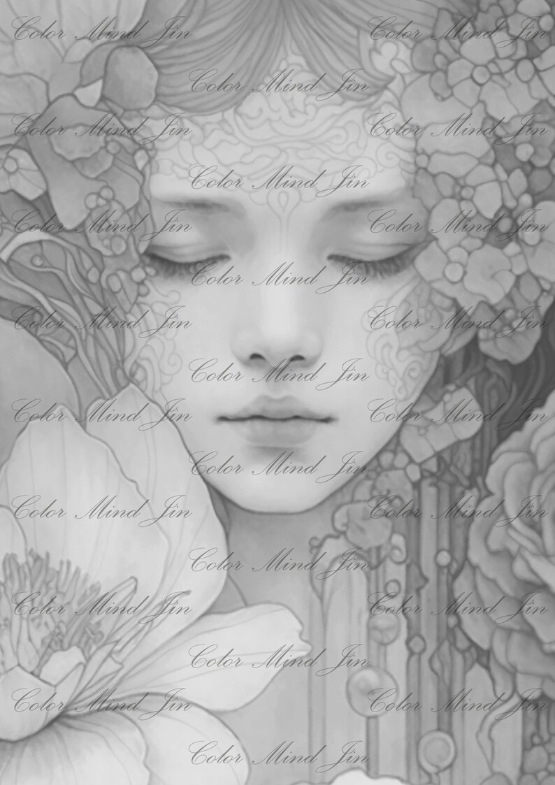 Coloring Page Printable Coloring Book for Adults Instant Download High ...