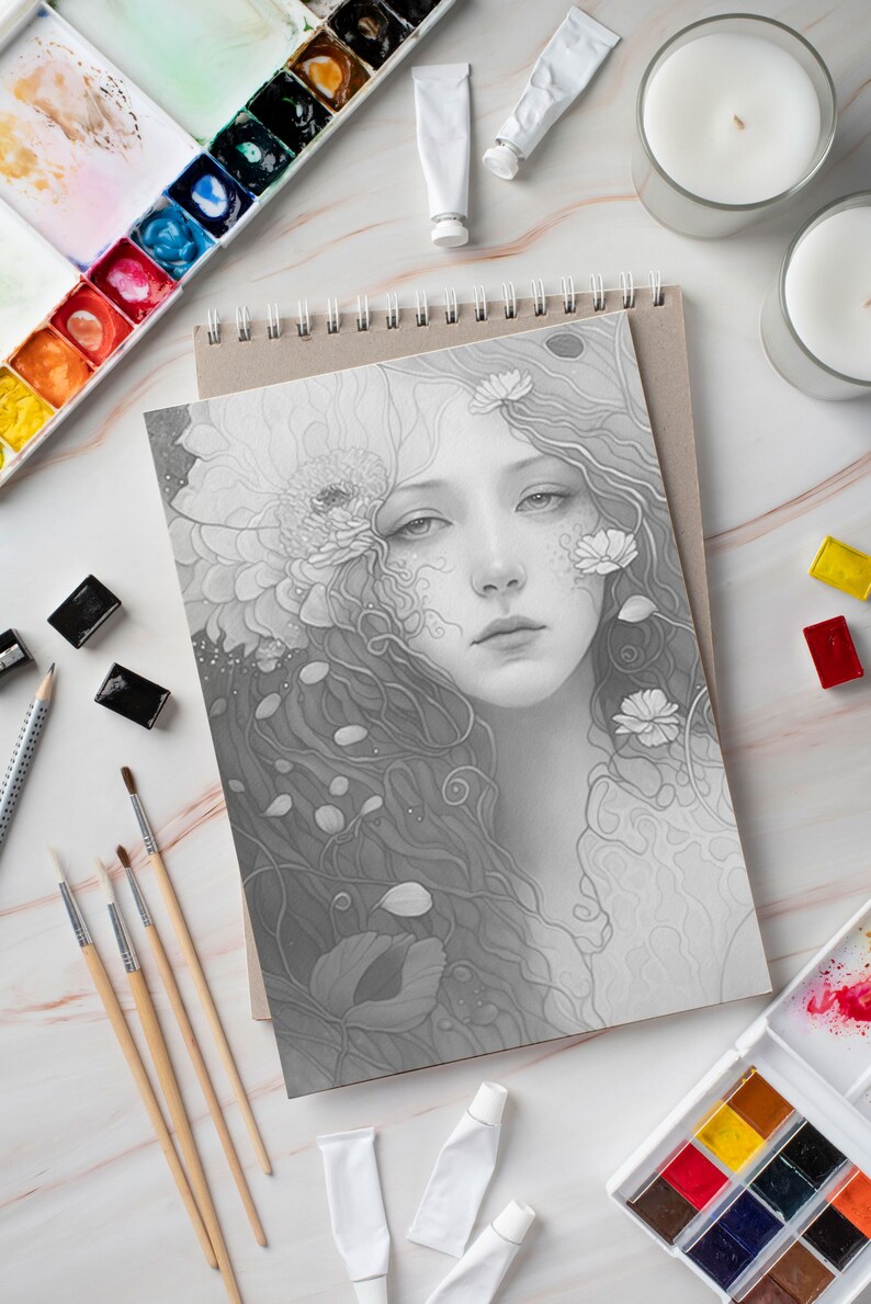 Coloring Page Bundle Printable Coloring Set Of 6 For Adults Instant