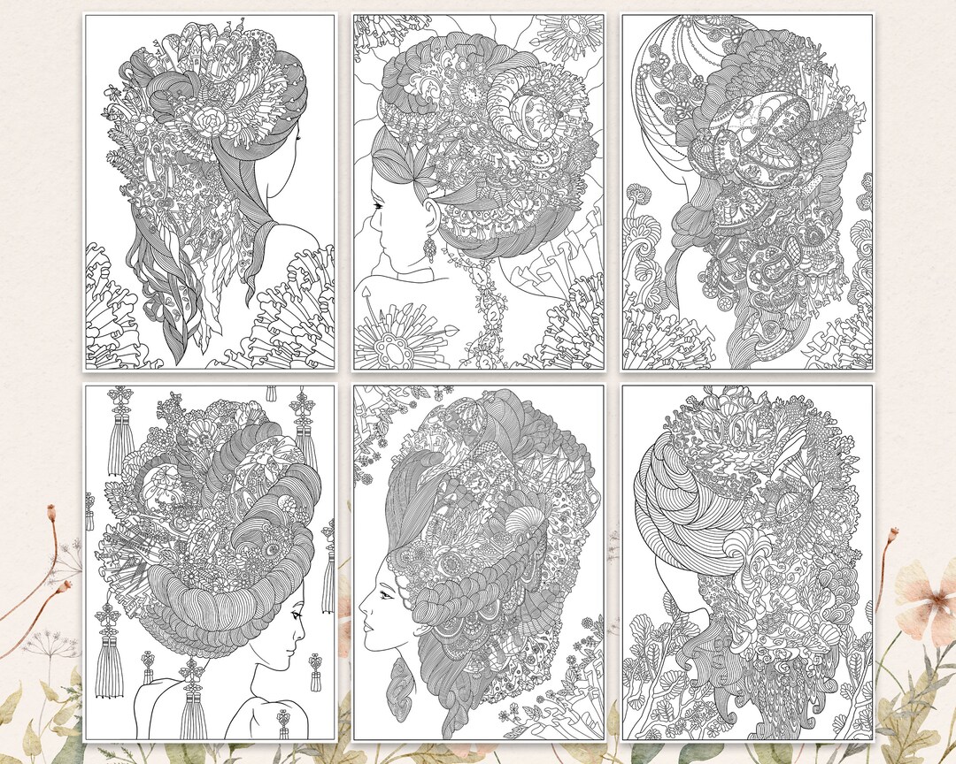 Coloring Page Bundle Printable Coloring for Adults Instant Download ...