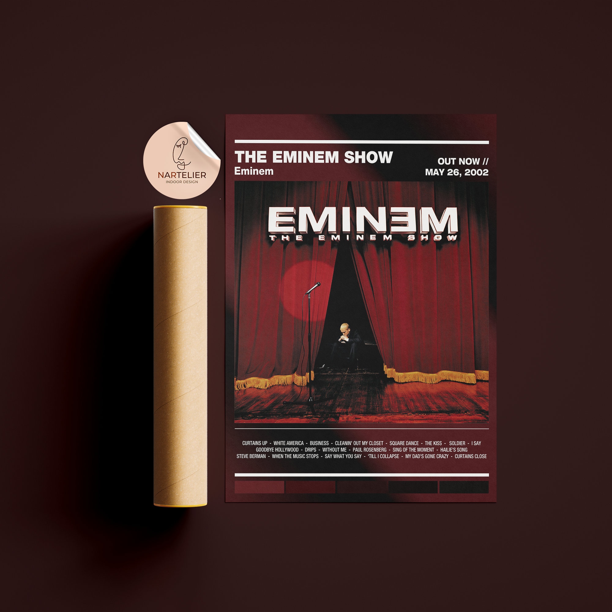 Eminem "The Eminem Show" Album Poster | Color Optional | Album Art ...