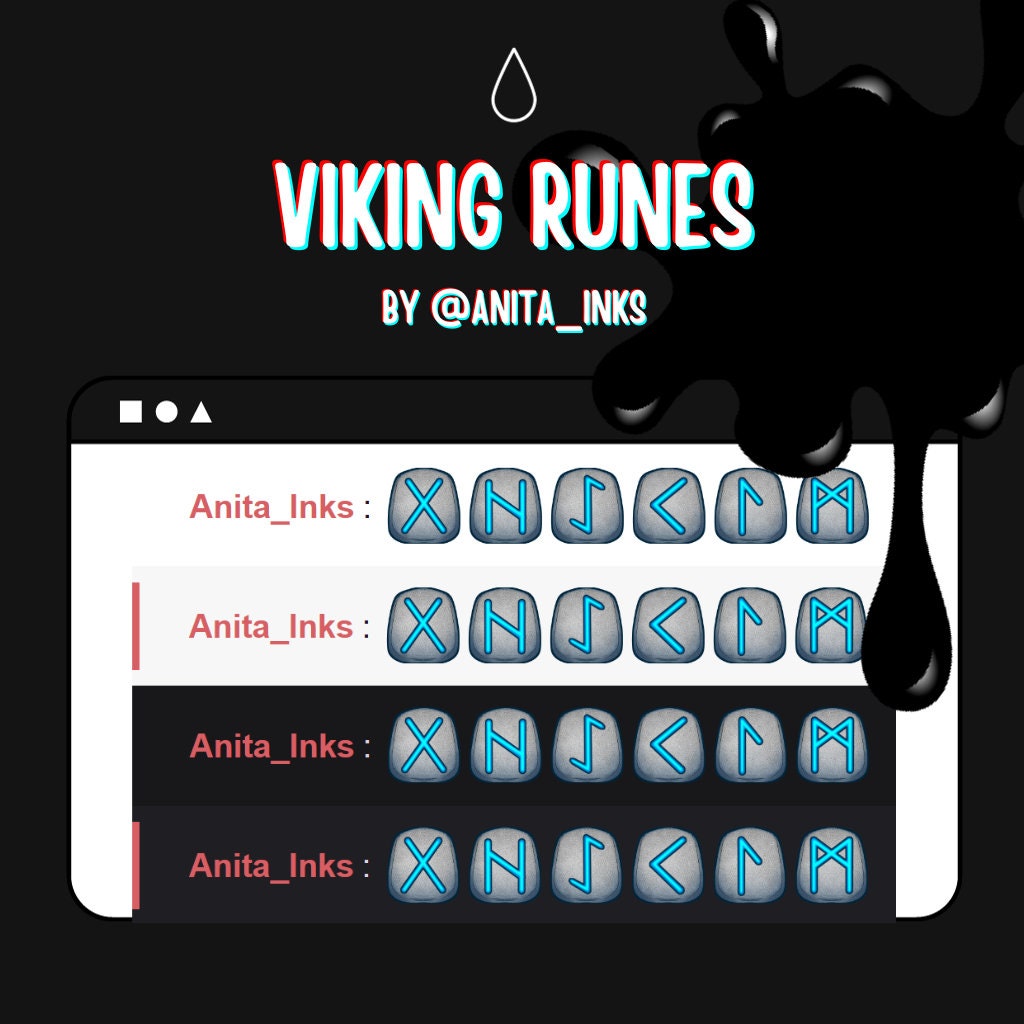 MEGA PACK (24) Viking Runes Badges for Streamers (twitch/kick/other ...