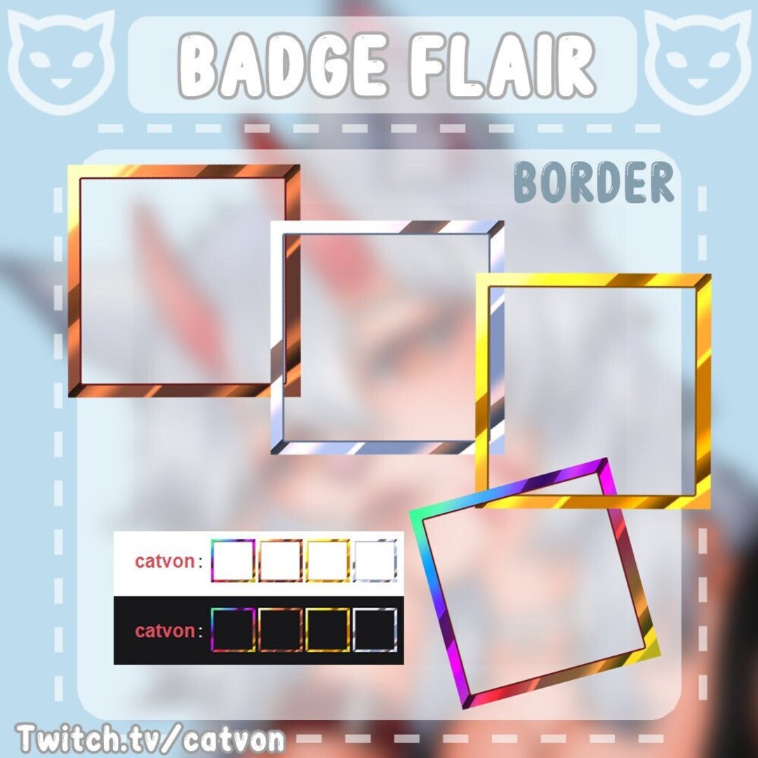 Twitch Badge Border Flair for Twitch Subscriber Tiers T2 T3 - Streamer ...