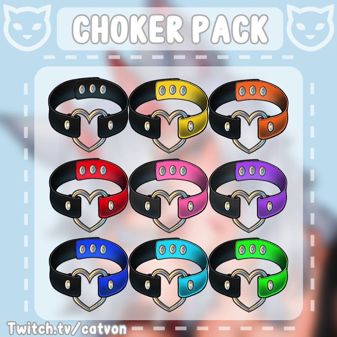 Heart Choker Emote/bit Badges Pack Twitch Youtube Discord - Etsy