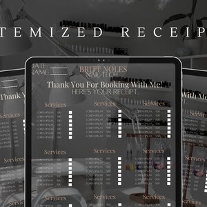 DIY Itemized Receipt Invoice Template Nail Tech Wig Install Makeup ...