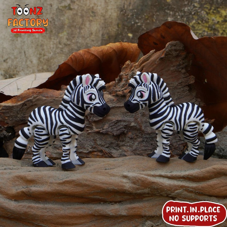 Flexi Zebra Toy: 3D Print in Place (instant Download) - Etsy
