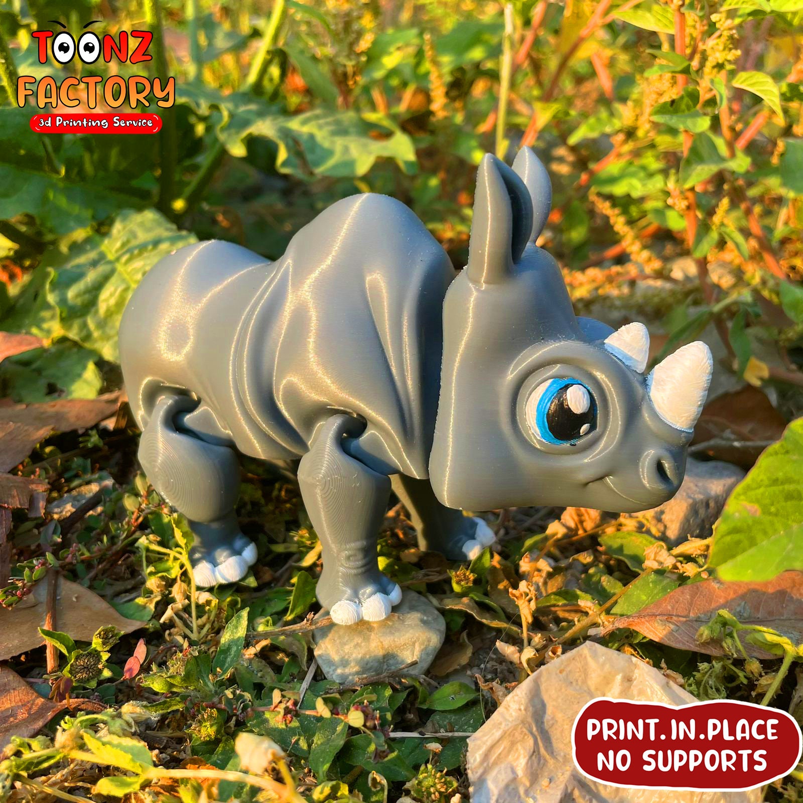 Cute Flexi Rhino / 3D Print Instant Download/3d Printed Toy/3d - Etsy