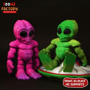 Cute Flexi Alien/3d Print Instant Download/3d Printed Alien/3d Printed ...