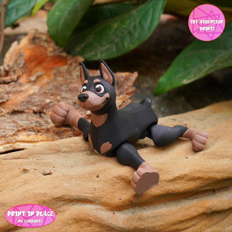 Flexi Doberman: Articulated 3D Printed Dog Toy (instant Download) - Etsy