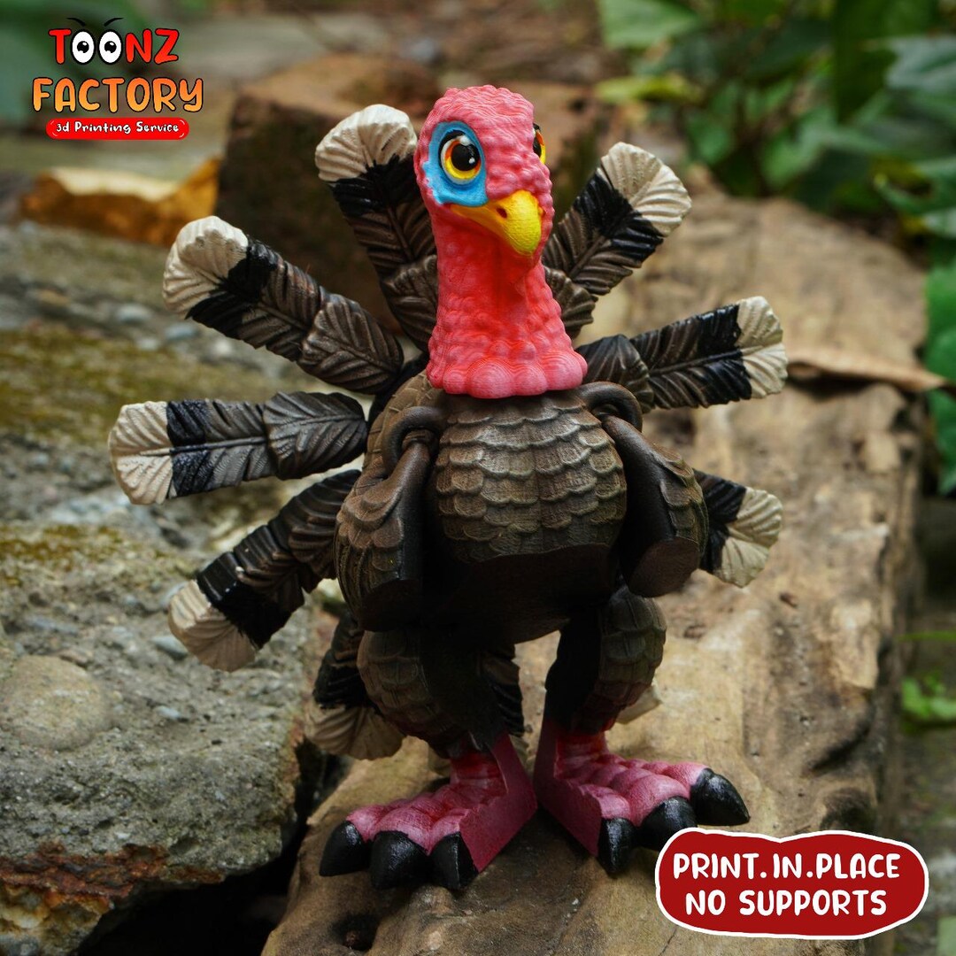 Flexi Turkey Toy: 3D Print Articulated Model (instant Download) - Etsy
