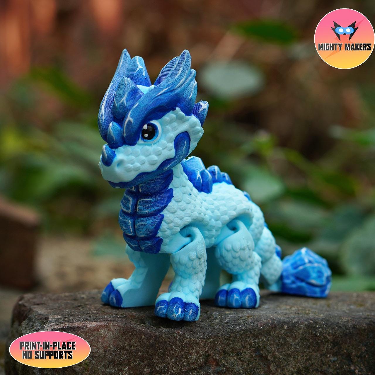 Flexi Ice Dragon: Articulated 3D Printed Toy (digital Download - Etsy