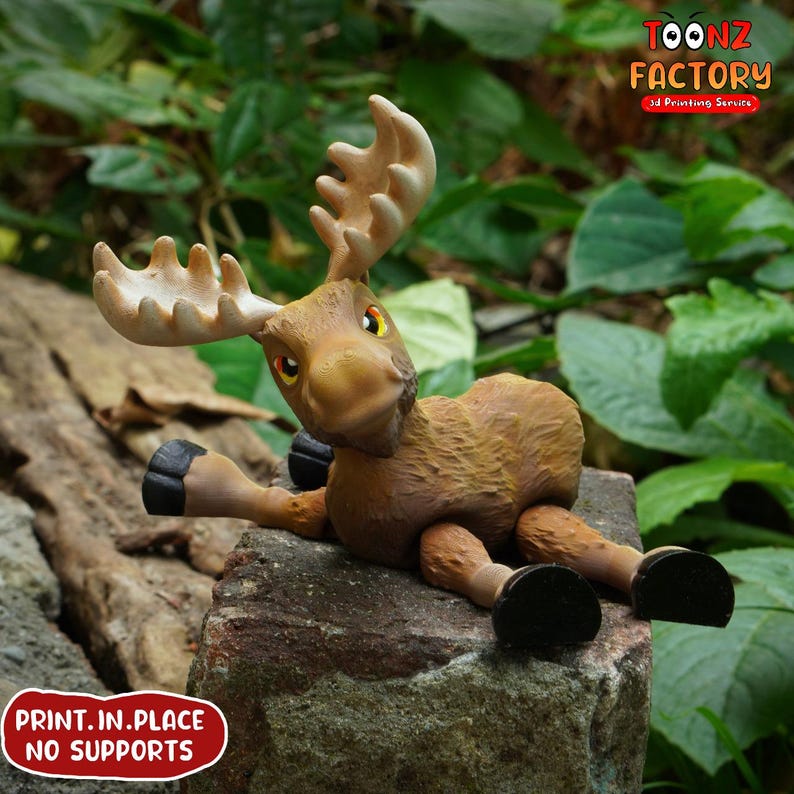 Cute Flexi Moose Articulated 3D Print (instant Download) - Etsy