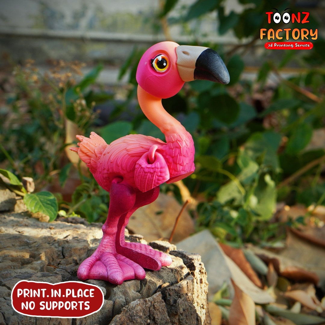 Cute Flexi Flamingo Articulated 3D Print (instant Download) - Etsy