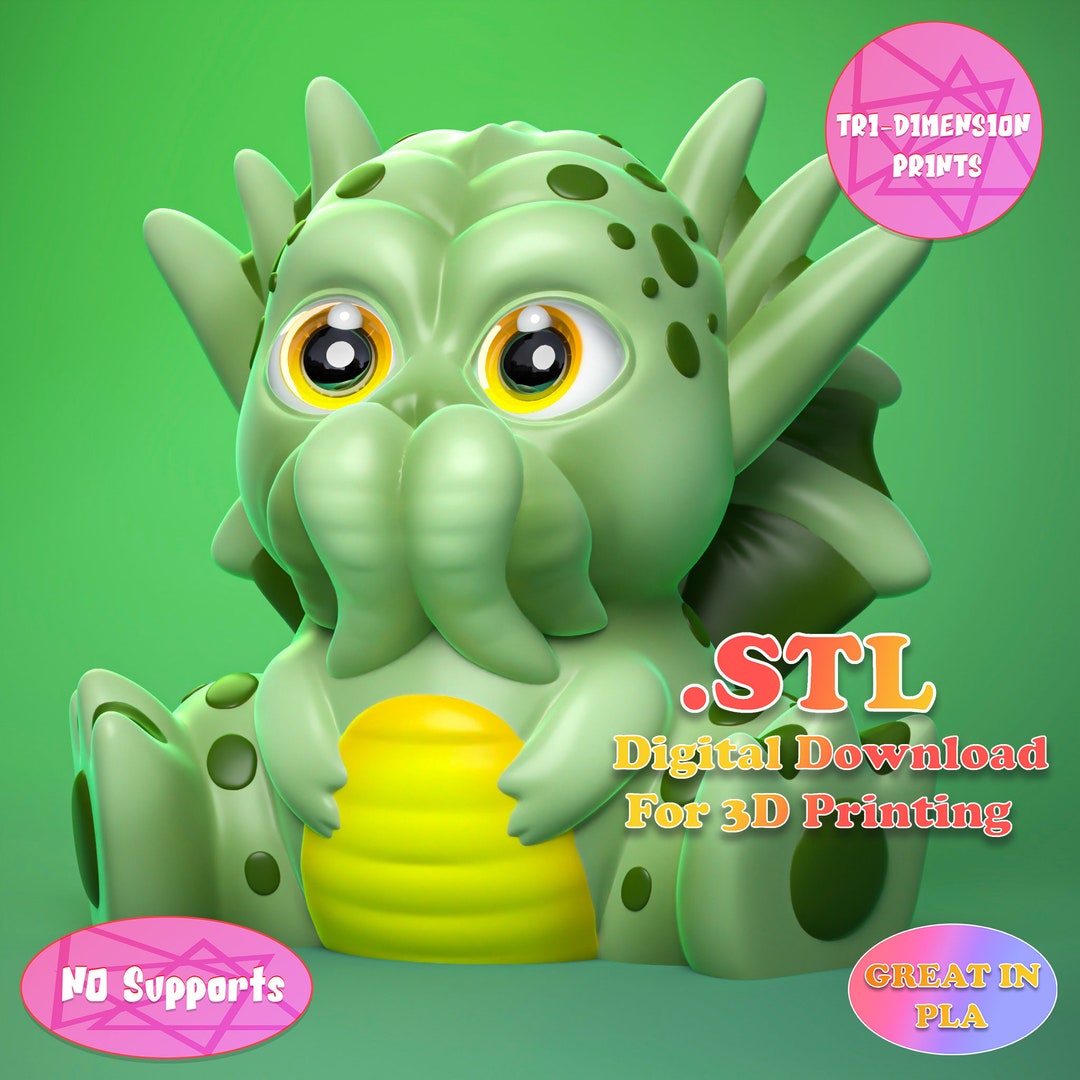 Cute Cthulhu Toy/3d Print Instant Download/3d Printed Toy/kid Toys ...