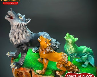 Articulated 3d Printed Wolf - Etsy