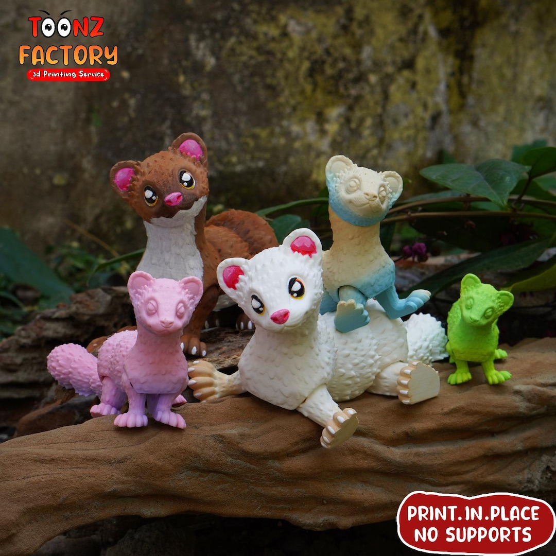 Flexi Weasel: Articulated 3D Printed Toy (instant Download) - Etsy