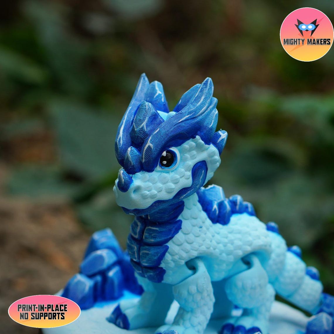Flexi Ice Dragon: Articulated 3D Printed Toy (digital Download - Etsy