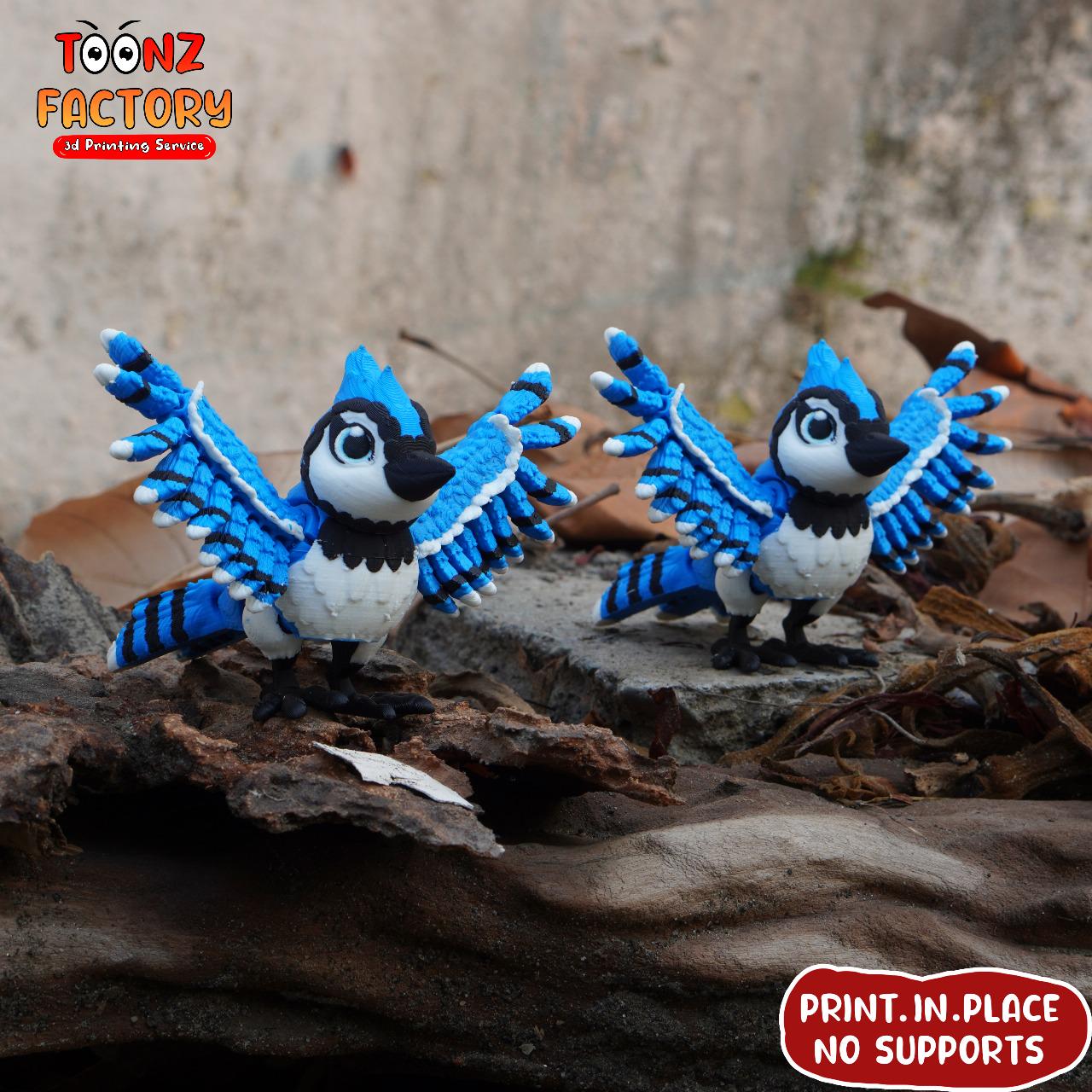 Flexi Blue Jay: Articulated 3D Printed Bird Toy (instant Download) - Etsy