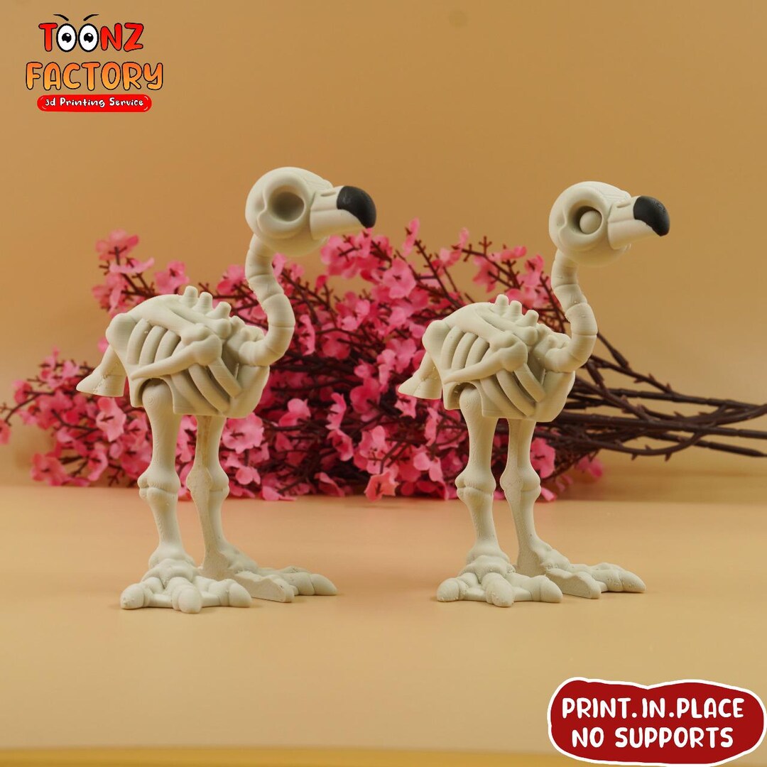 Flexi Flamingo Skeleton: Articulated 3D Print (instant Download) - Etsy