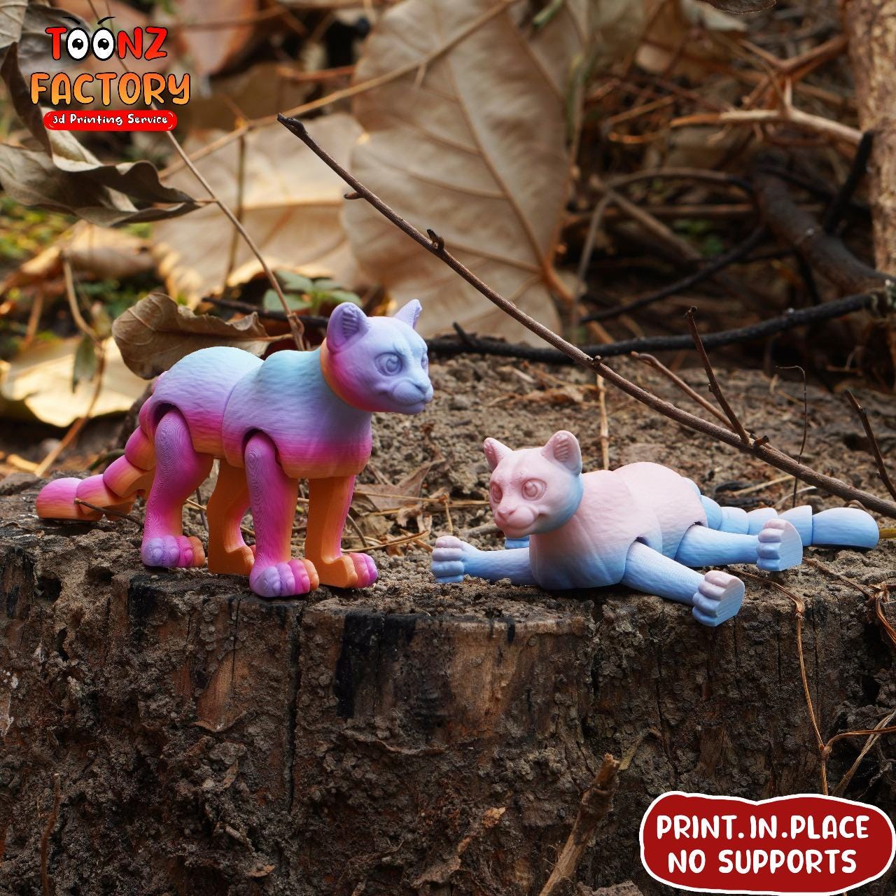 Flexi Puma Toy: 3D Print in Place (digital Download) - Etsy