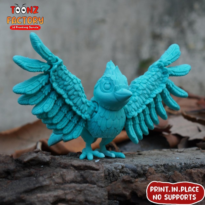 Flexi Blue Jay: Articulated 3D Printed Bird Toy (instant Download) - Etsy