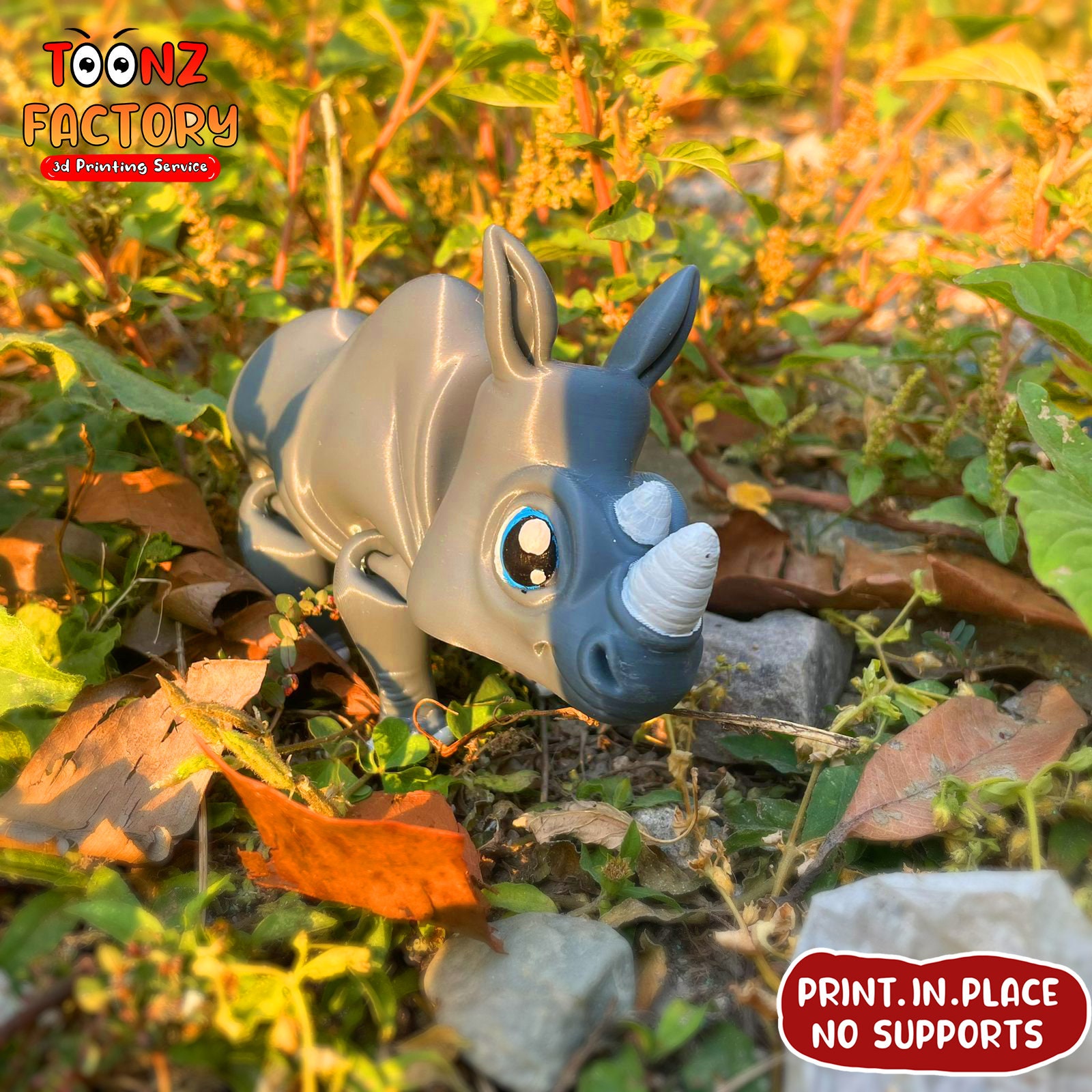 Cute Flexi Rhino / 3D Print Instant Download/3d Printed Toy/3d - Etsy