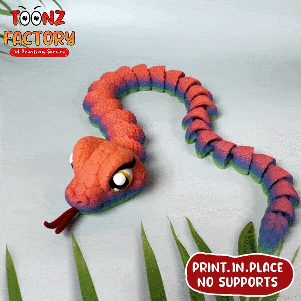 Cute Flexi Snake / 3D Print Instant Download/3d Printed Toy/3d - Etsy UK