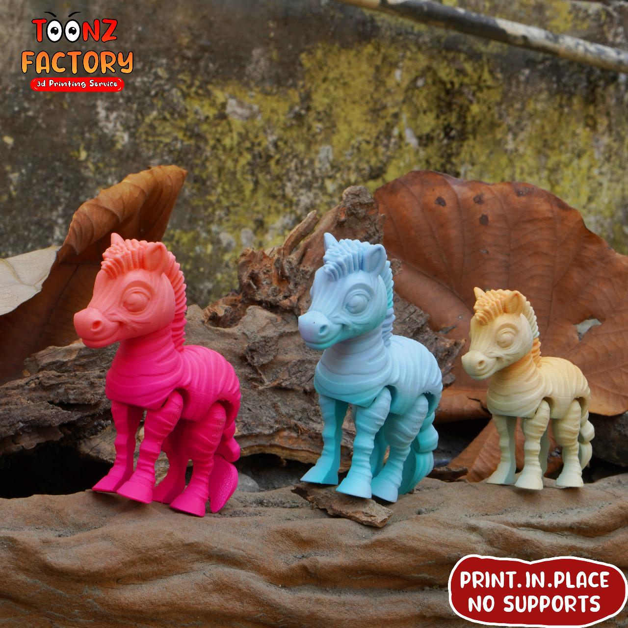 Flexi Zebra Toy: 3D Print in Place (instant Download) - Etsy