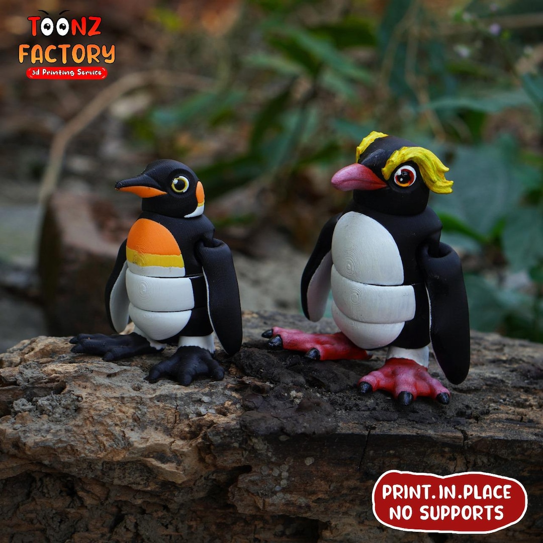 Cute Flexi Penguins Articulated / 3D Print Instant Download/3d Printed ...