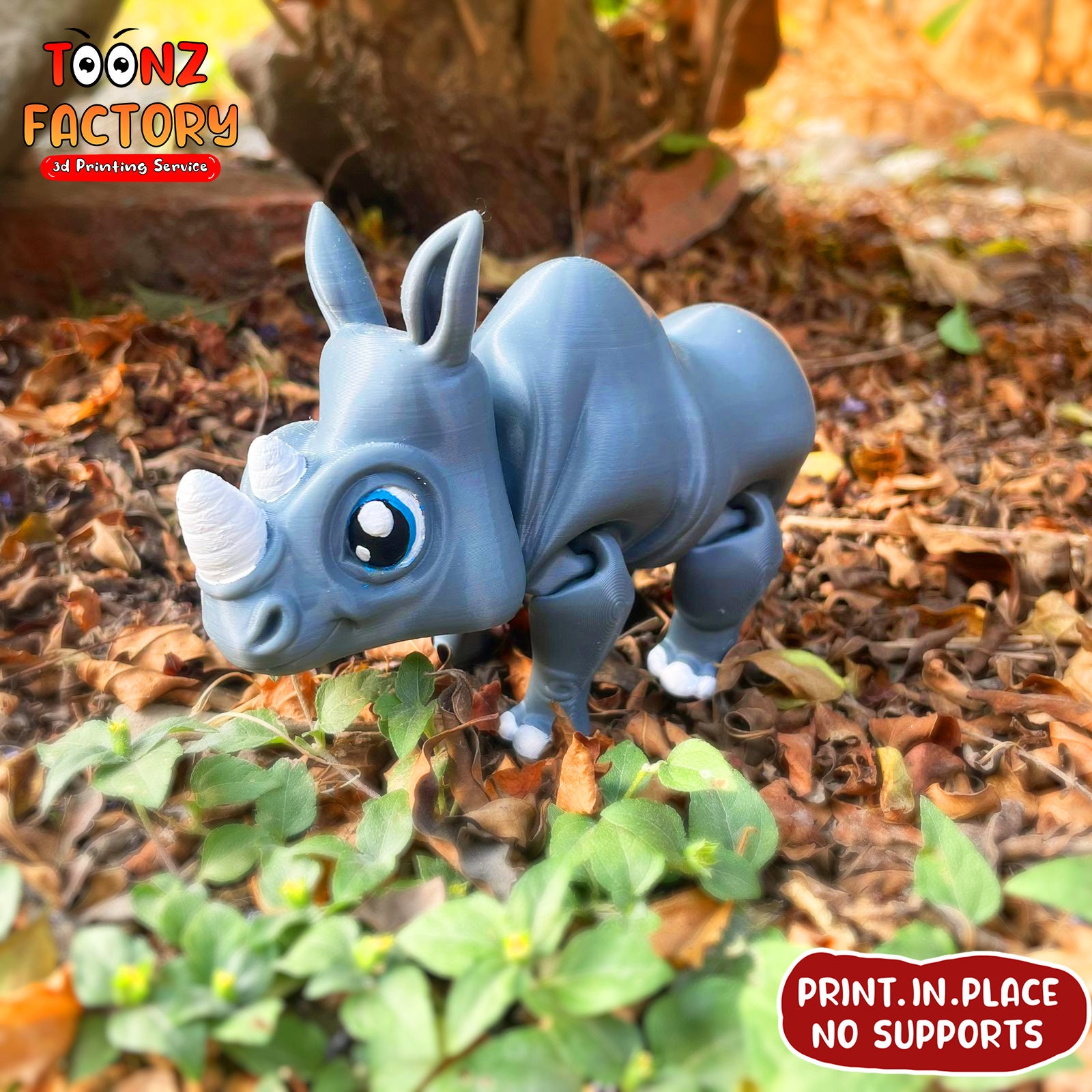 Cute Flexi Rhino / 3D Print Instant Download/3d Printed Toy/3d - Etsy