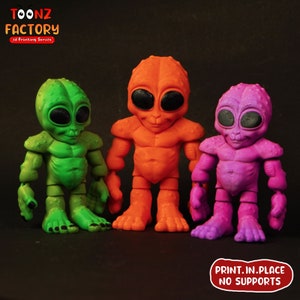 Cute Flexi Alien/3d Print Instant Download/3d Printed Alien/3d Printed ...