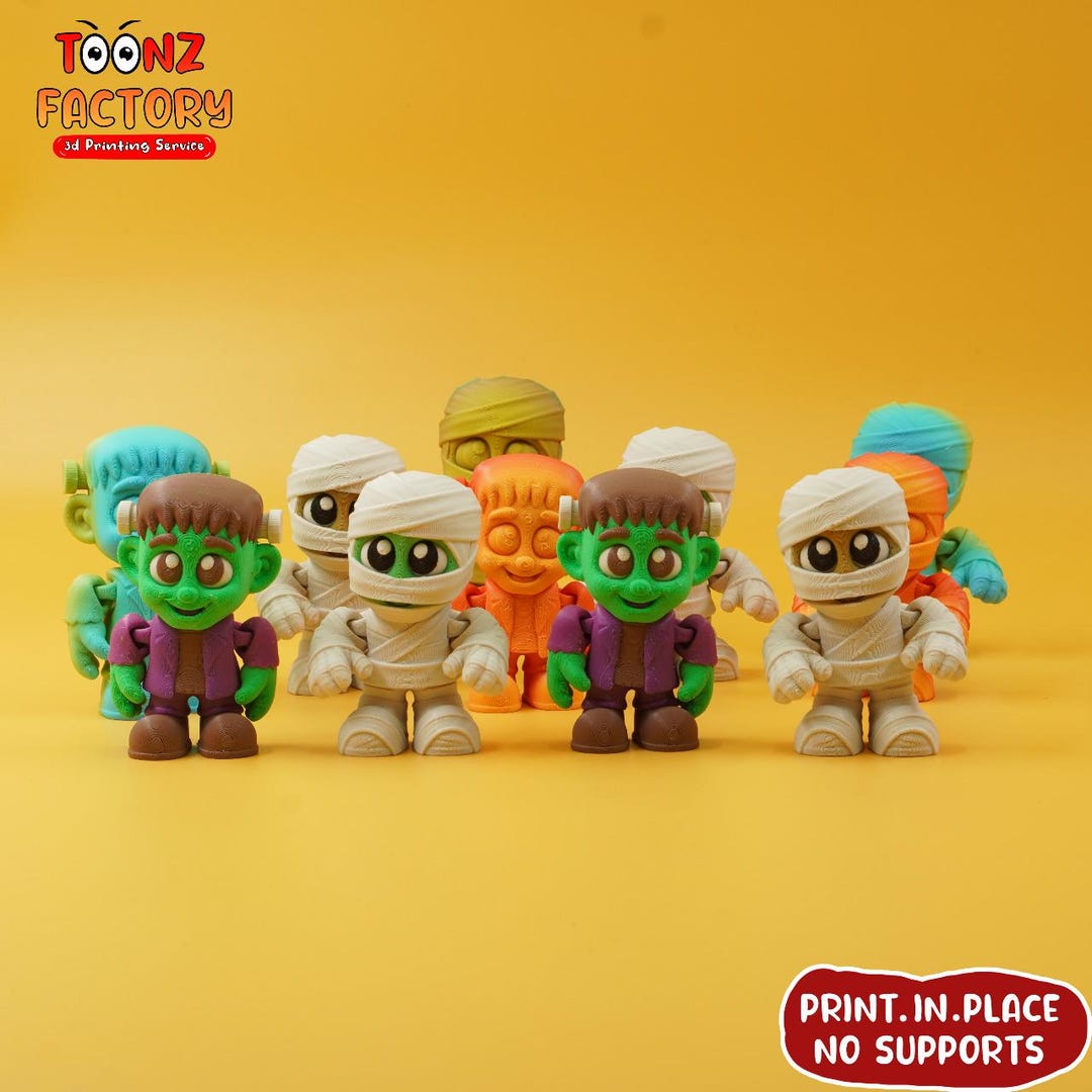 Mini Frankenstein & Mummy Articulated 3D Print Toy (digital Download ...