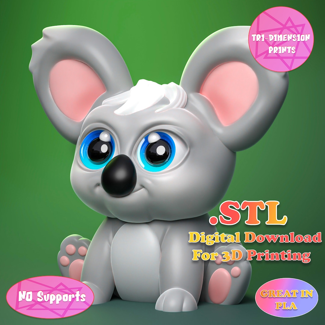 Cute Koala/3d Print Instant Download/3d Printed Toy/kid Toys/koala Toy ...