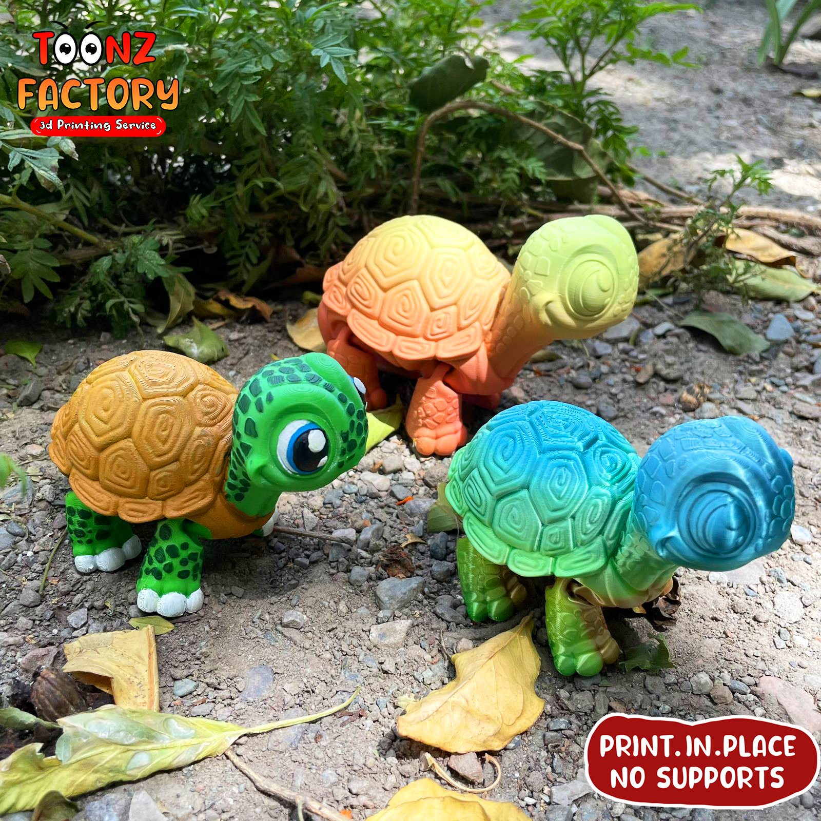 Cute Flexi Turtle / 3D Print Instant Download/3d Printed Toy/3d Printed ...