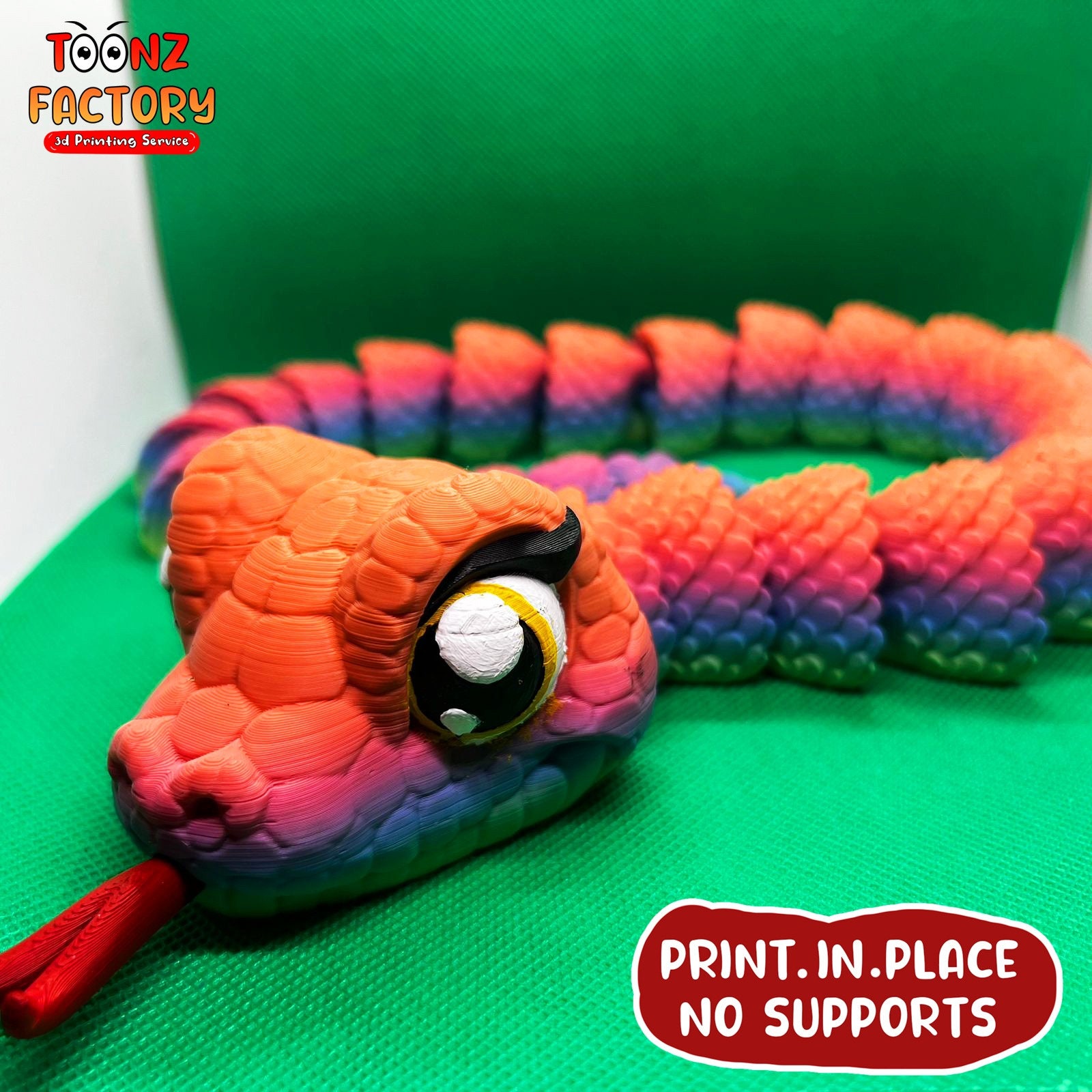 Cute Flexi Snake / 3D Print Instant Download/3d Printed Toy/3d - Etsy