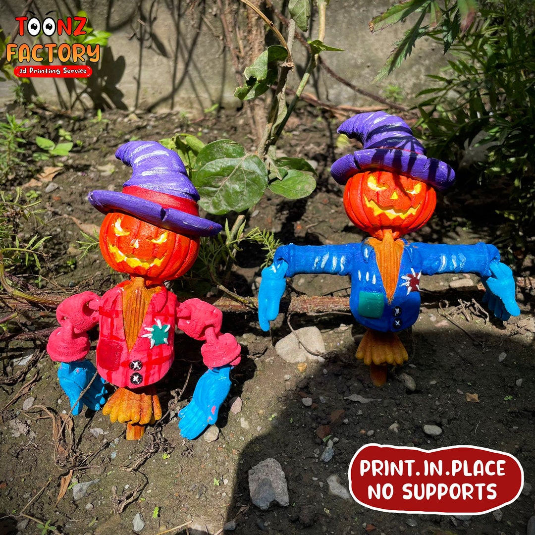 Flexi Print in Place Scare Crow Articulated/ 3D Print Instant Download ...