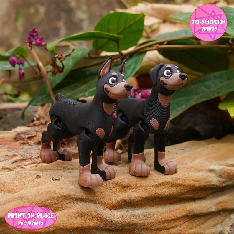 Flexi Doberman: Articulated 3D Printed Dog Toy (instant Download) - Etsy