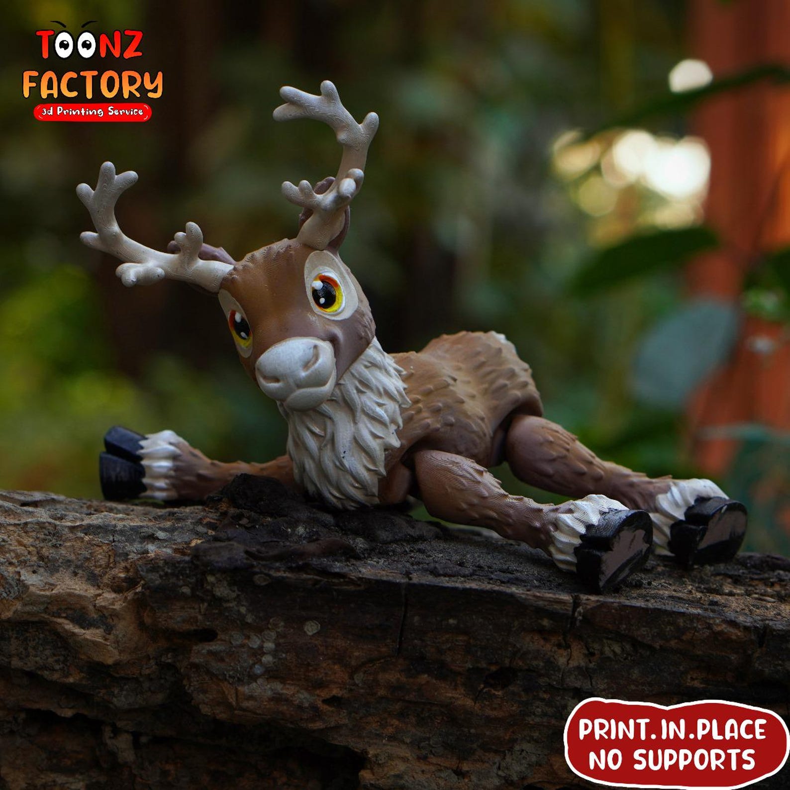 Flexi Reindeer: Articulated 3D Print Toy (instant Download) - Etsy