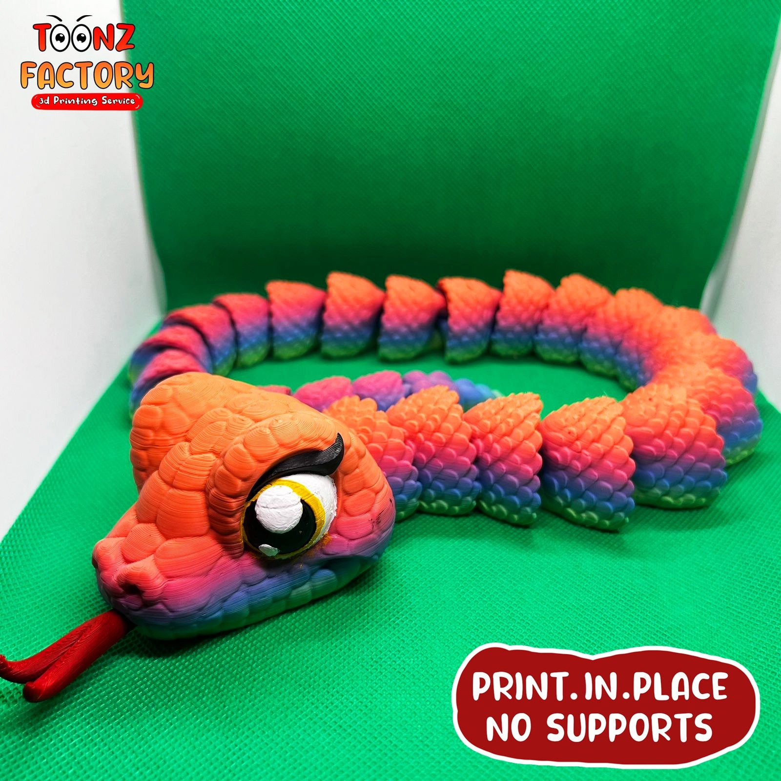 Cute Flexi Snake / 3D Print Instant Download/3d Printed Toy/3d - Etsy