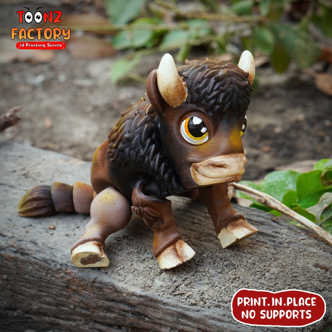 Cute Flexi Bison /3D Print Instant Download/3d Printed Bison/3d Printed ...