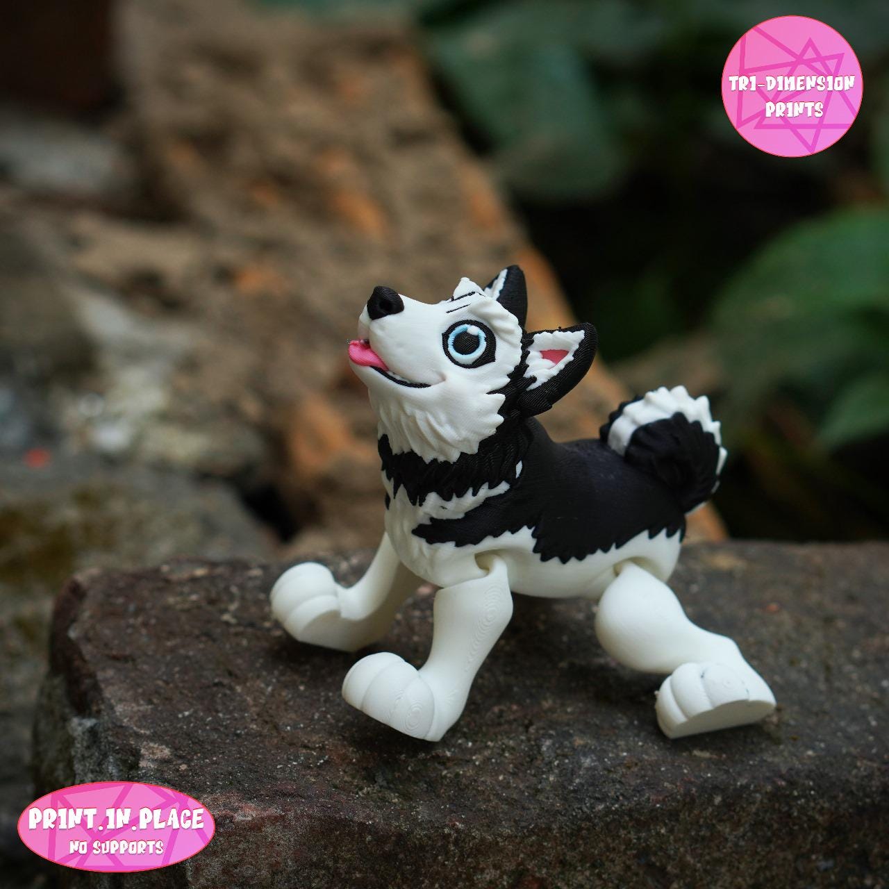 Flexi Husky Dog: 3D Print in Place Toy (instant Download) - Etsy