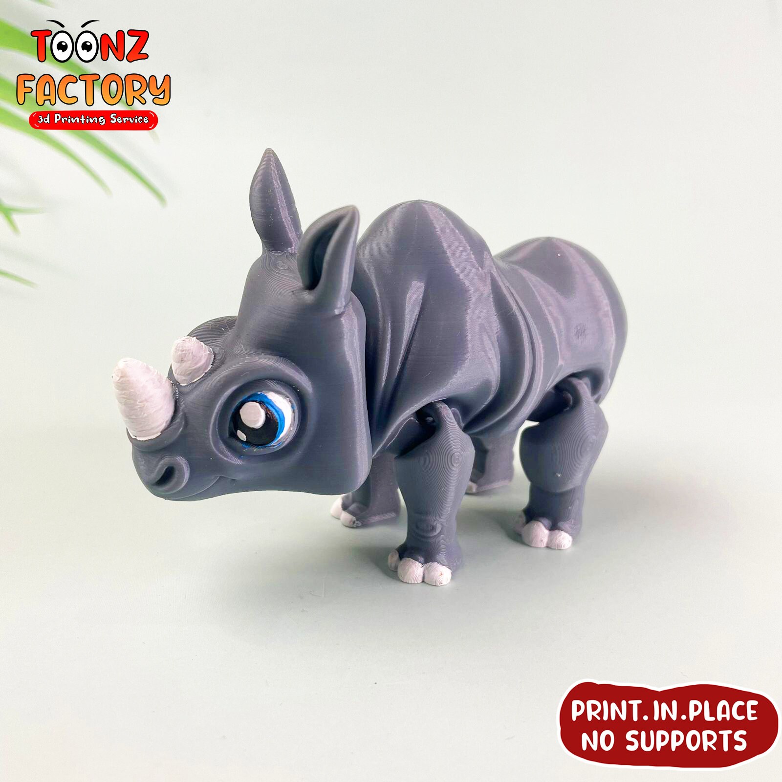 Cute Flexi Rhino / 3D Print Instant Download/3d Printed Toy/3d - Etsy