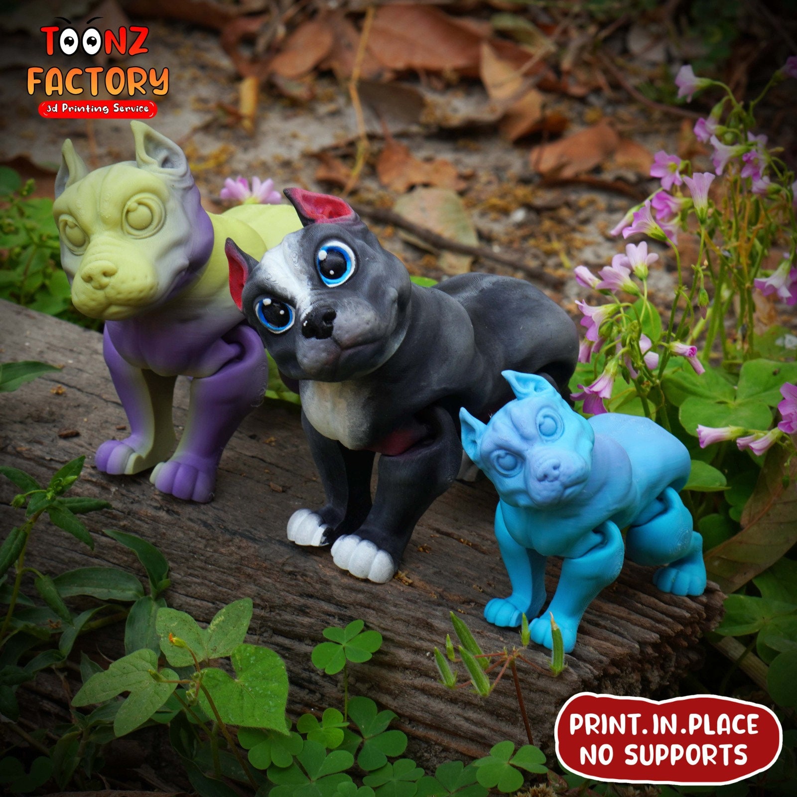 Flexi Pitbull Dog: Articulated 3D Print Toy (instant Download) - Etsy