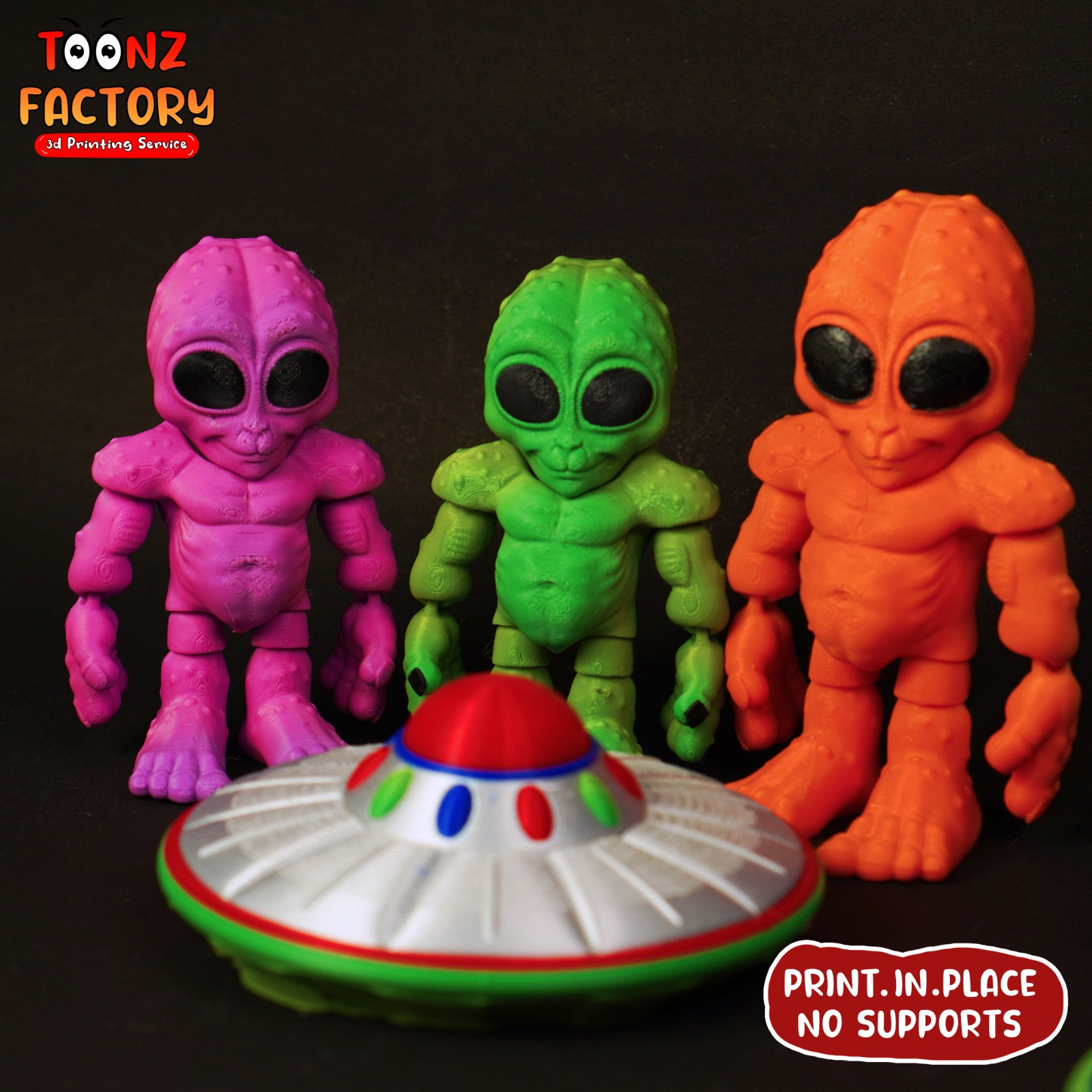 Cute Flexi Alien/3d Print Instant Download/3d Printed Alien/3d - Etsy