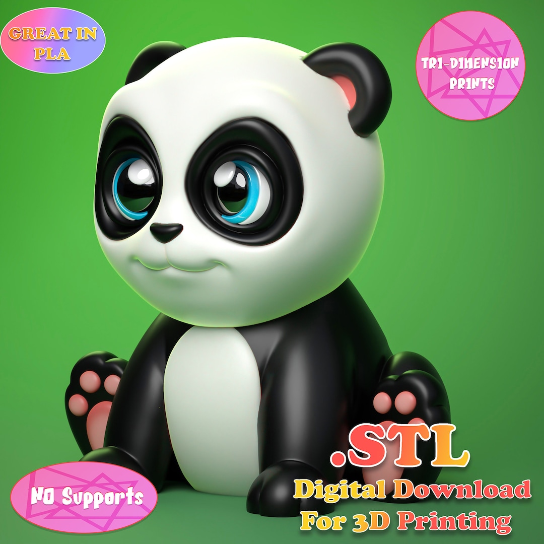 Cute Panda Toy /3D Print Instant Download/3d Printed Toy/kid Toys/panda ...