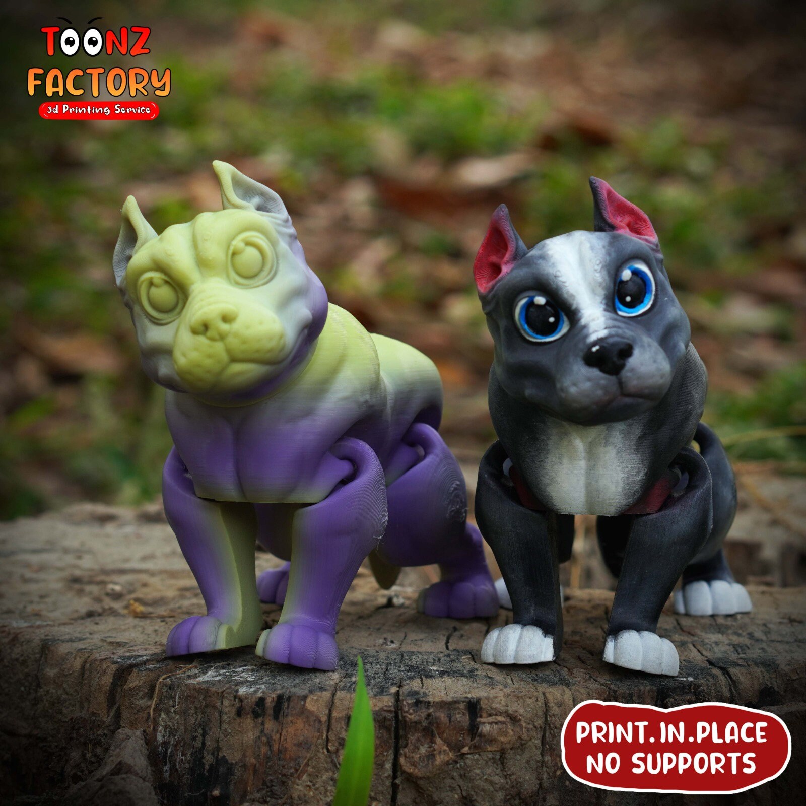 Flexi Pitbull Dog: Articulated 3D Print Toy (instant Download) - Etsy
