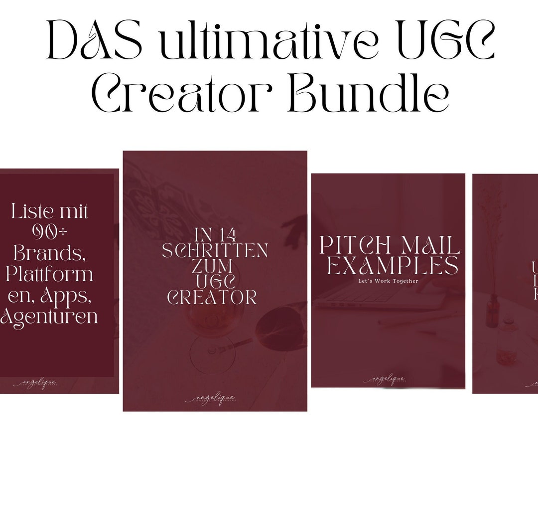 Bundle for UGC Creators Templates Portfolio Prices UGC - Etsy
